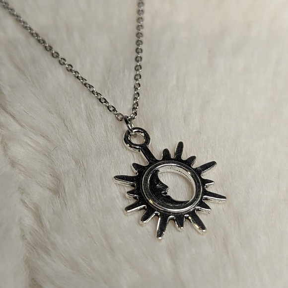 Handmade | Jewelry | Silver Dainty Sun And Moon Charm Boho Chain ...